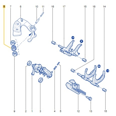 Entretoise cage à aiguilles boite mégane 3RS | D-TechRacing